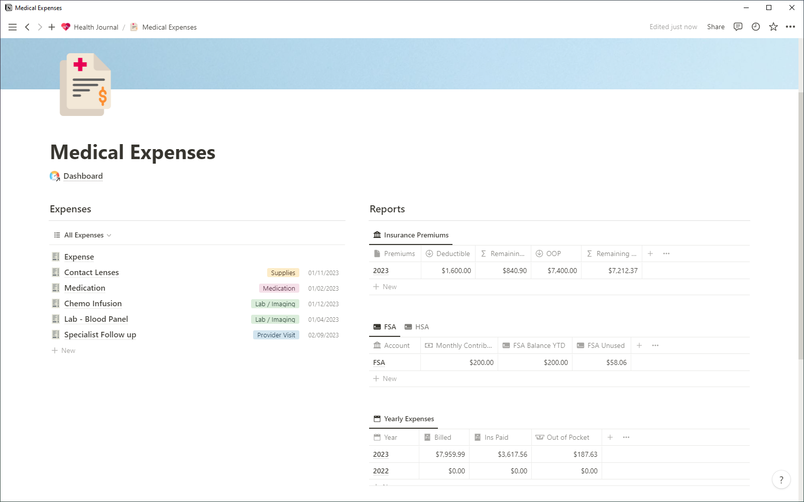 First Look at My Health Journal Template for Notion – My Pixel Life