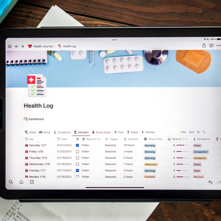 First Look at My Health Journal Template for Notion – My Pixel Life
