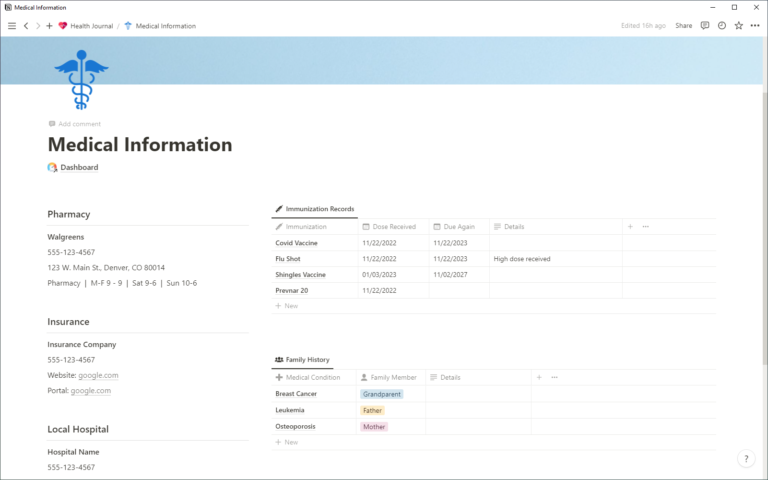 First Look at My Health Journal Template for Notion – My Pixel Life
